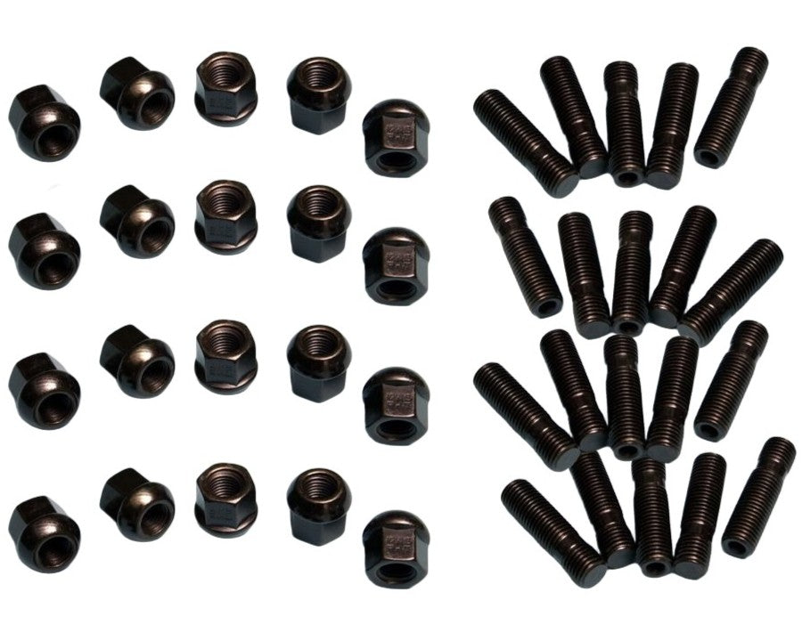 BR9 - 12mm Black Finish Wheel Lug Studs and Wheel Lug Nuts 4 Wheel 40P ...